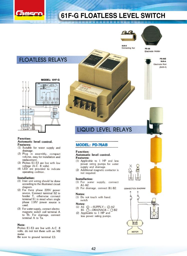 Camsco | G Floatless Level Control System